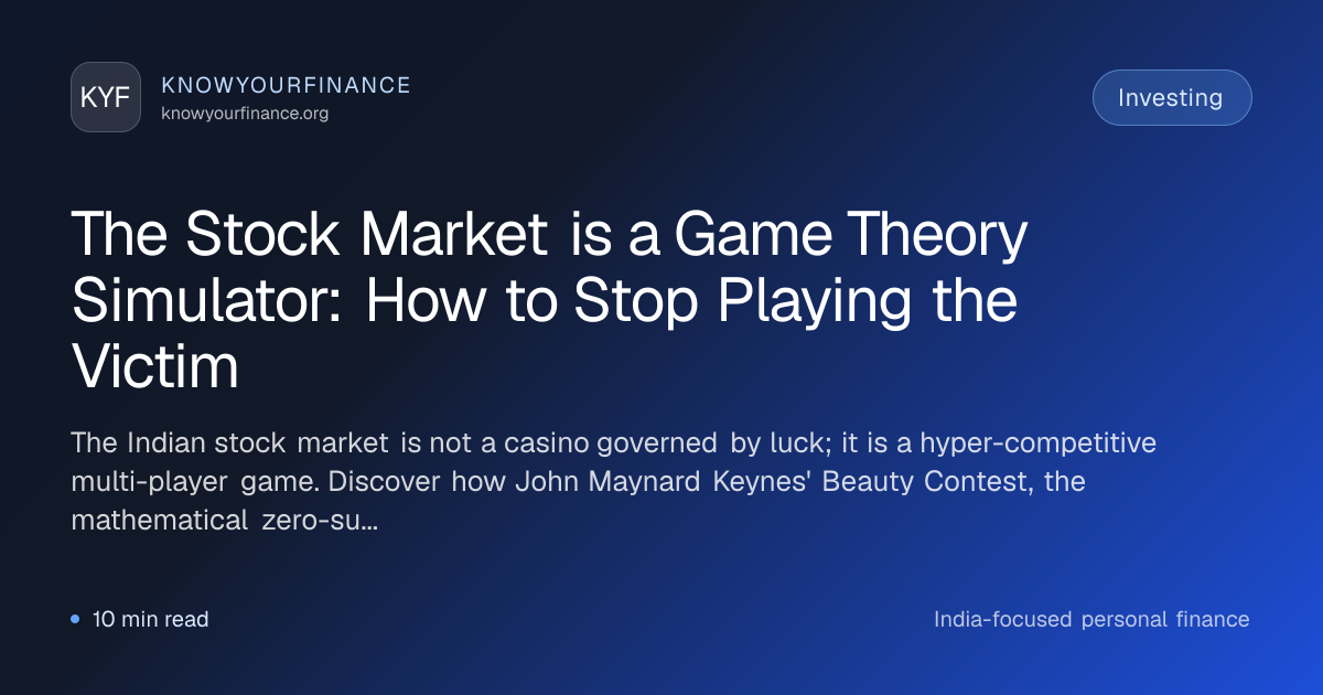 The Stock Market is a Game Theory Simulator: How to Stop Playing the ...